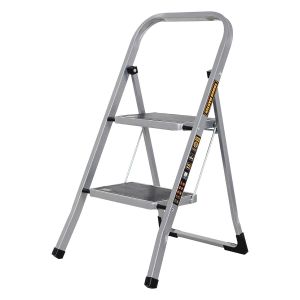 TOUGH MASTER Steel Step Ladder Folding Step Stool with Handrail & Wide ...