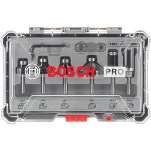 Bosch 2607017470 6 Piece 1/4" Shank Router Bit Set Trim & Edging | UK ...