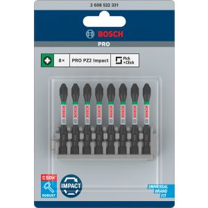 Bosch 2608522331 8 Piece Impact Power Bit Insert Pack 50mm | UK Planet ...