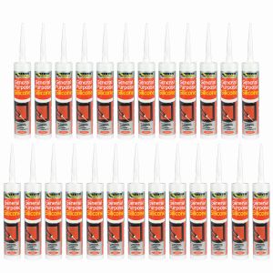 Everbuild General Purpose Silicone Sealant Brown 280 ml Pack of 25 ...