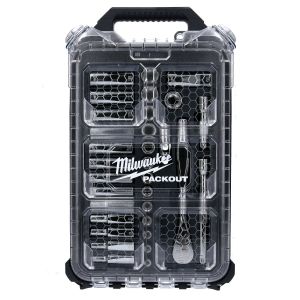 Milwaukee 4932478813 32 Piece Packout 3/8" Drive Metric Ratchet & Socket Set buy Online at UK ...