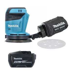 Makita DBO180Z 18V LXT Cordless 125mm Random Orbit Sander With 1 x 12Ah ...