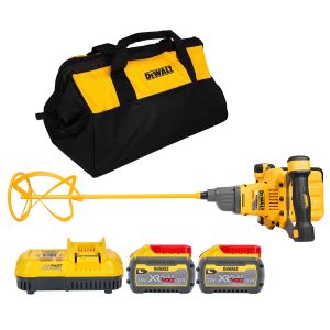 DeWalt DCD240X2 54V XR Cordless Brushless Paddle Mixer With 2 x 9.0Ah ...