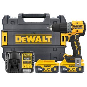 DeWalt DCD805P2T-GB 18V XR Cordless Brushless Combi Hammer Drill With 2 x 5.0Ah Batteries ...