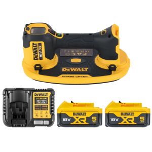 DeWalt DCE590N 18V XR Cordless Grabo Suction Lifter With 2 x 5.0Ah ...