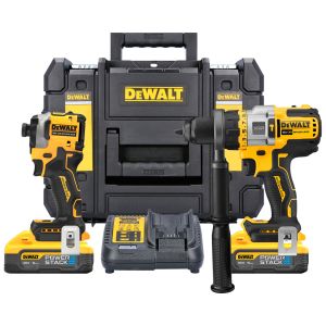 Dewalt DCK2052H2T 18V Cordless Brushless Combi Drill & Impact Driver Twin Pack With 2 x 5.0Ah ...