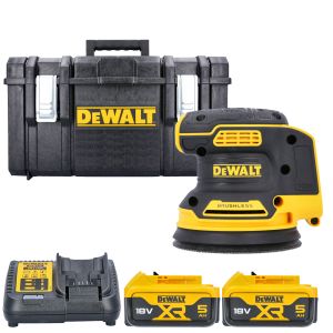 DeWalt DCW210N 18V Cordless Brushless Orbital Sander With 2 x 5.0Ah ...