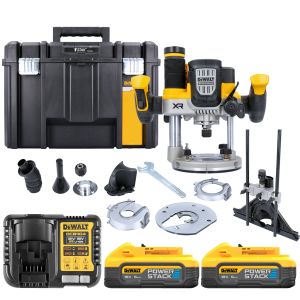 DeWalt DCW620H2 18V XR 12mm / 1/2" Cordless Brushless Plunge Router ...