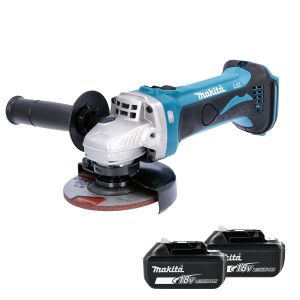 Makita DGA452Z 18V LXT Cordless 115mm Angle Grinder With 2 x 3.0Ah ...