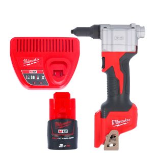 Milwaukee M12BPRT 12V M12 Cordless Pop Rivet Gun With 1 x 2.0Ah Battery ...