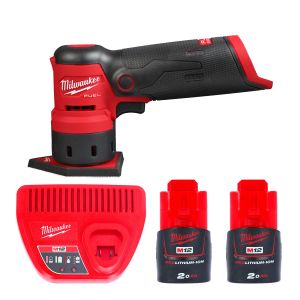 Milwaukee M12FDSS 12V Cordless FUEL Spot Sander With 2 x 2.0Ah ...
