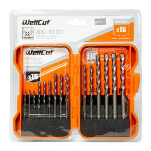 WellCut WC MDB15 3 10mm MASONRY Drill Bit Set with 15 Pieces buy Online at UK Planet Tools shop