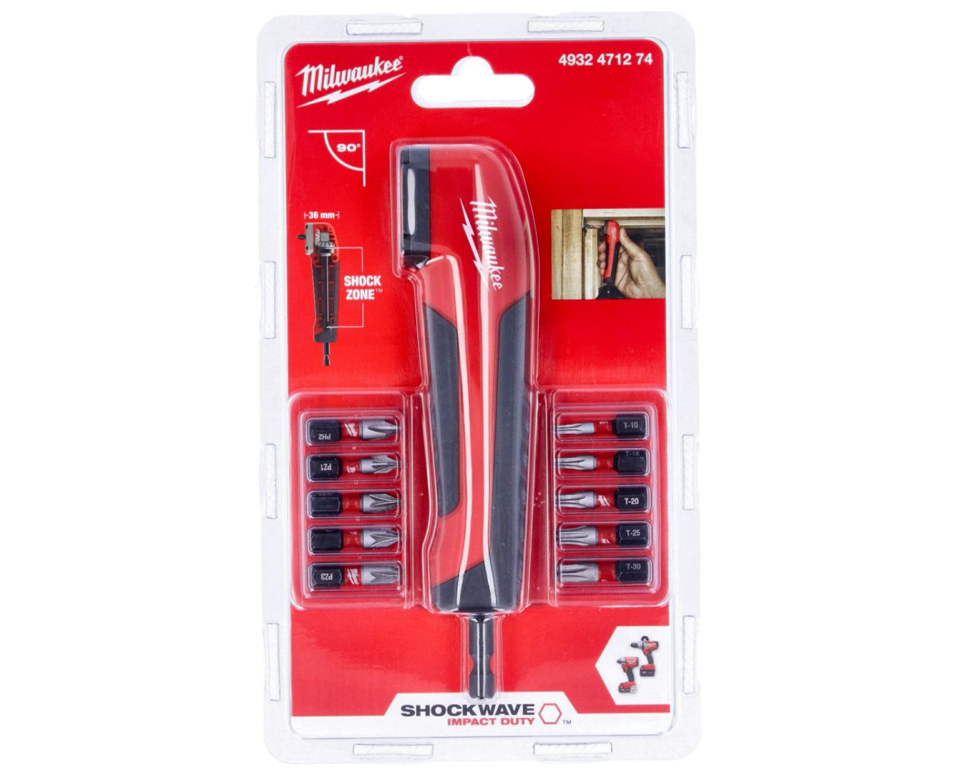 Milwaukee 4932471274 11 Piece Shockwave Impact Duty Right Angle ...