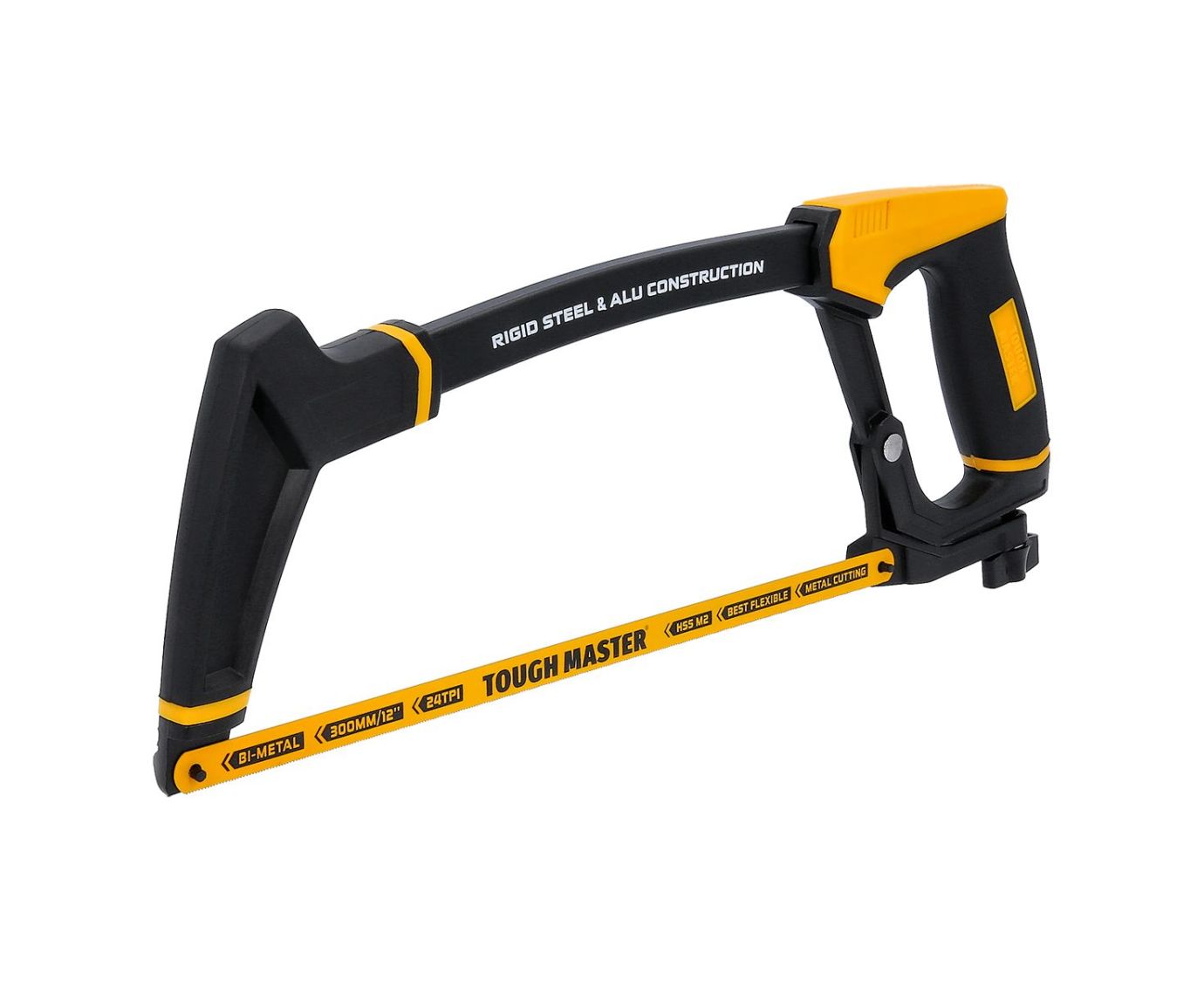 TOUGH MASTER Handheld Hacksaw Shock Absorbing with Quick Change Hacksaw Blade 24 TPI Non Slip Grip 300 Milimetres TM HS12P buy Online at UK Planet Tools shop