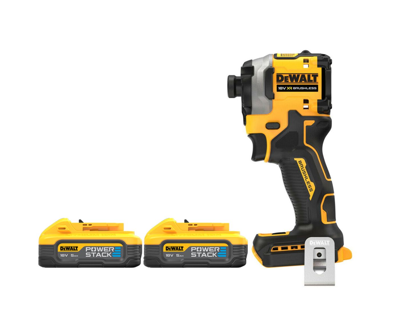 DeWalt DCF850 18V Cordless Brushless Impact Driver With 2 x 5.0Ah Powerstack Batteries buy Online at UK Planet Tools shop